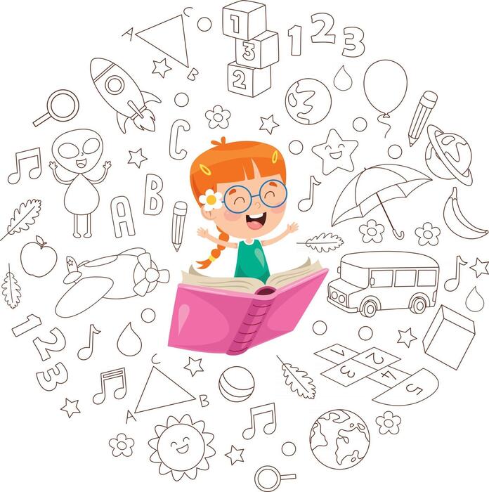 Kids School Book Vector Art, Icons, and Graphics for Free Download