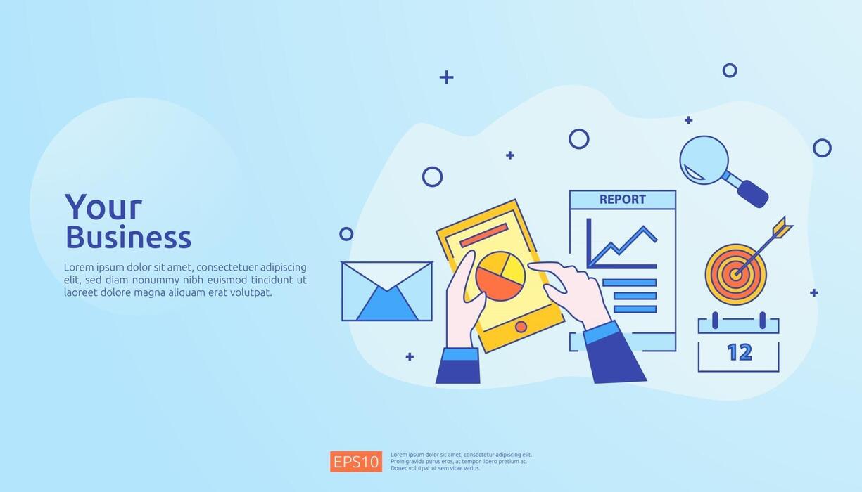 Data Report Vector Art, Icons, and Graphics for Free Download