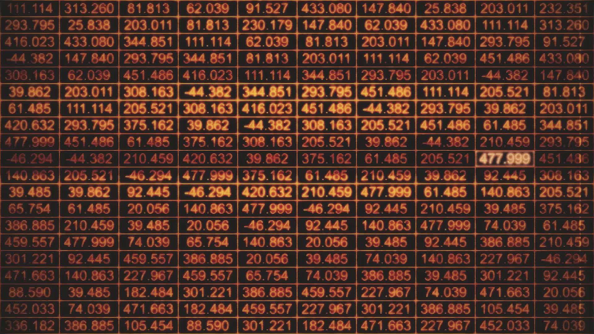 A Data Grid Of Streaming Numbers Loop 2871700 Stock Video At Vecteezy