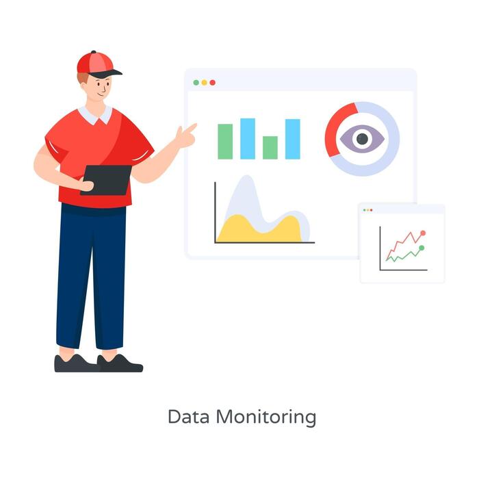 Data Monitoring Vector Art, Icons, and Graphics for Free Download