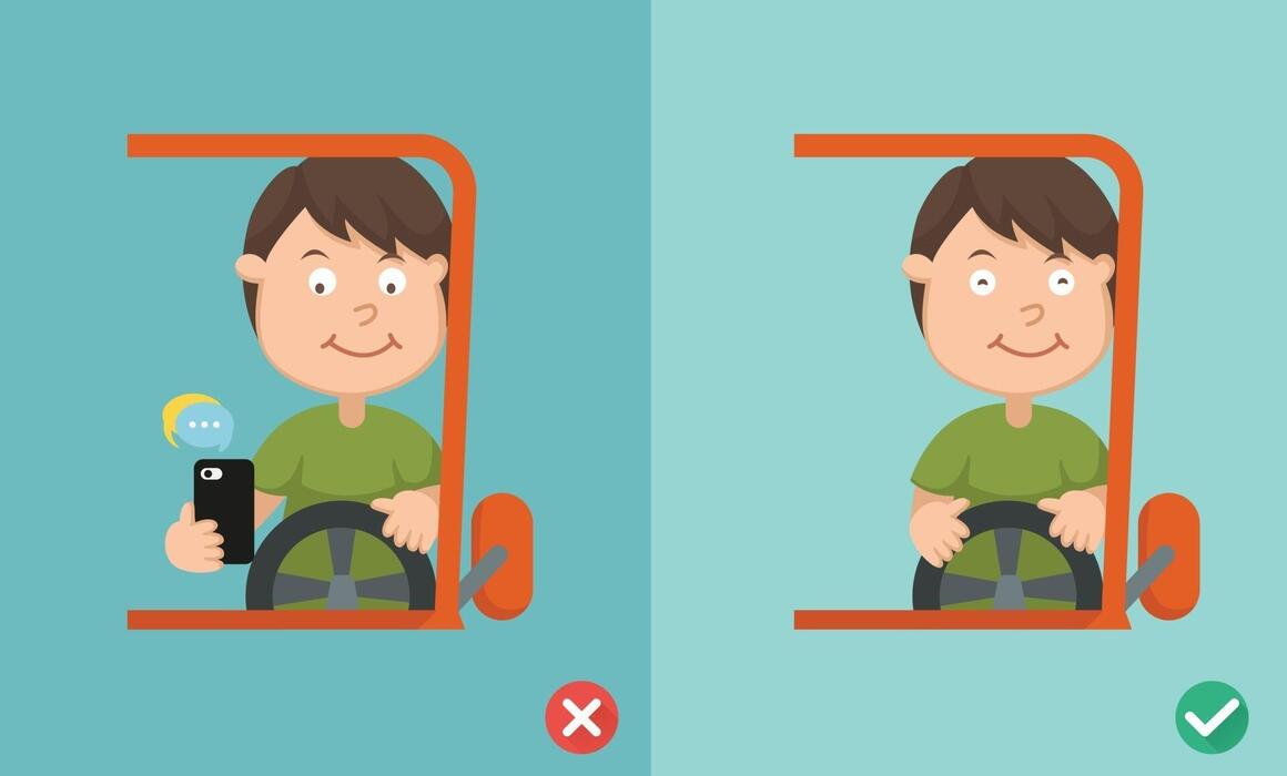 Distracted Driving Vector Art, Icons, and Graphics for Free Download