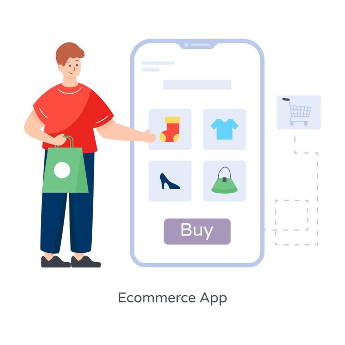 E Commerce App Vector Art, Icons, and Graphics for Free Download