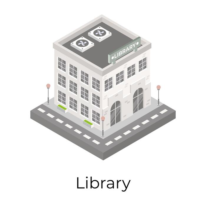 Library Building Vector Art, Icons, and Graphics for Free Download