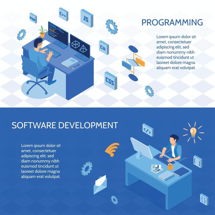 Software Development Banner Vector Art, Icons, and Graphics for Free ...