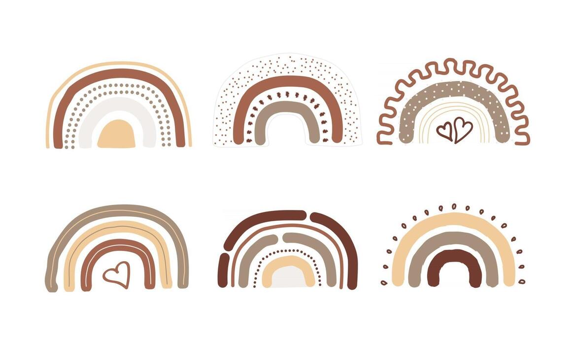 Bohemian Rainbow Vector Art, Icons, and Graphics for Free Download