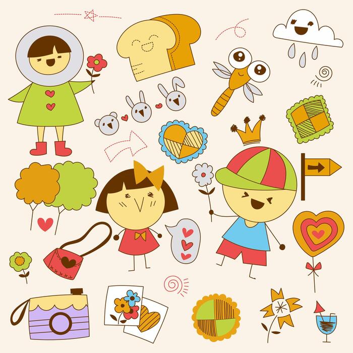 Cute Collection Vector Art, Icons, and Graphics for Free Download