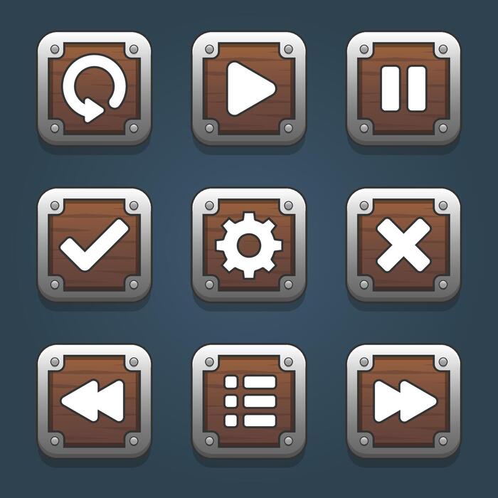 Wood Button Vector Art, Icons, and Graphics for Free Download
