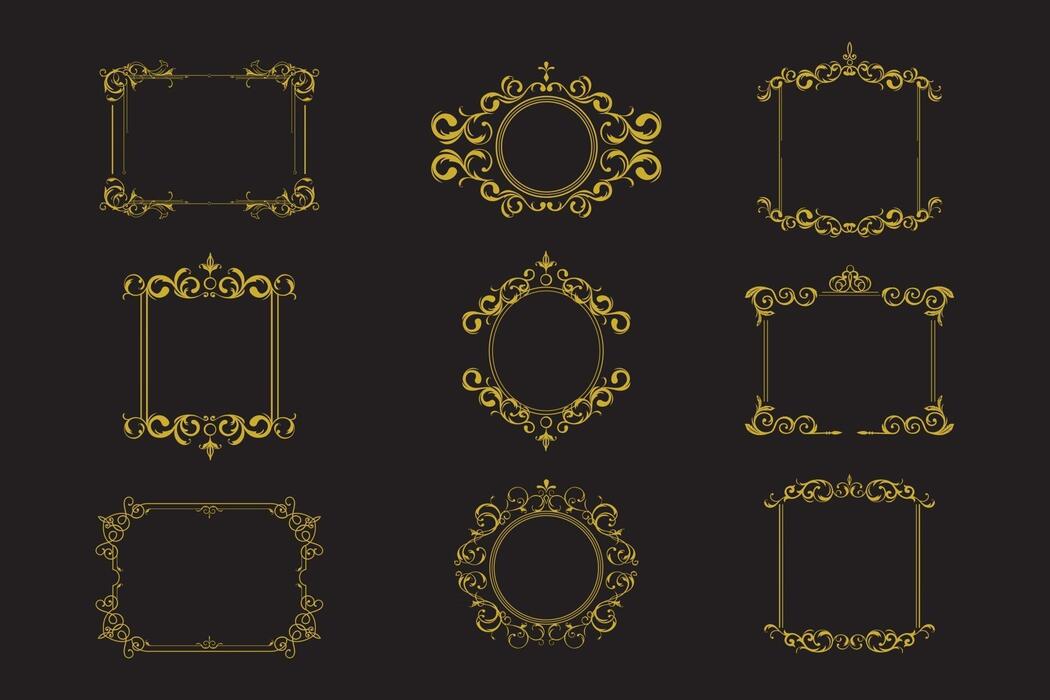 Monogram Frames Vector Art, Icons, and Graphics for Free Download