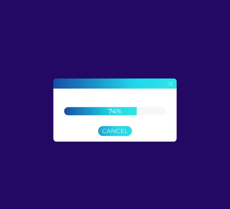 Upload window with progress bar, vector ui design 3223399 Vector Art at ...