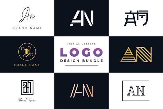 conjunto de logotipo abstracto 3667523 Vector en Vecteezy