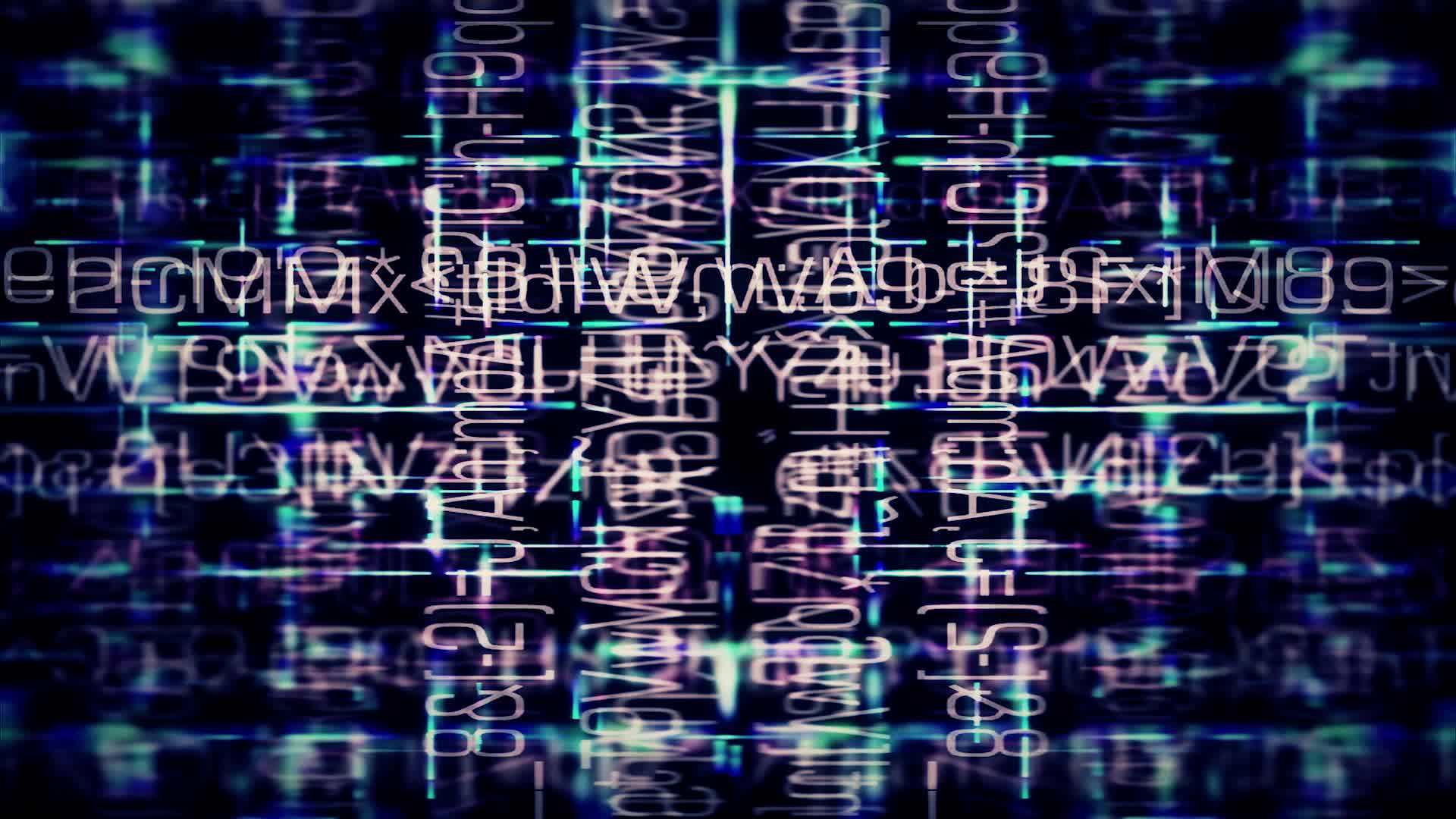 Streaming Data Abstraction With Numbers And Text Loop 2970371 Stock