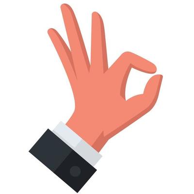 Hand gesture OK sign. vector illustration 4441172 Vector Art at Vecteezy
