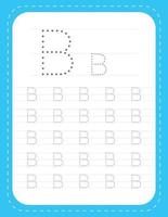 Letter B Tracing Alphabet Worksheets Vector Art, Icons, and Graphics ...