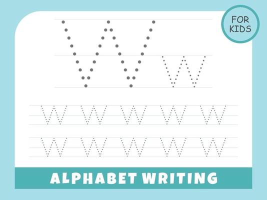 Trace Letter W Vector Art, Icons, and Graphics for Free Download