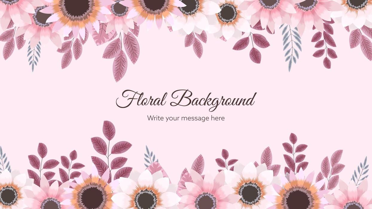 Flower Background Template Vector Art, Icons, and Graphics for Free ...