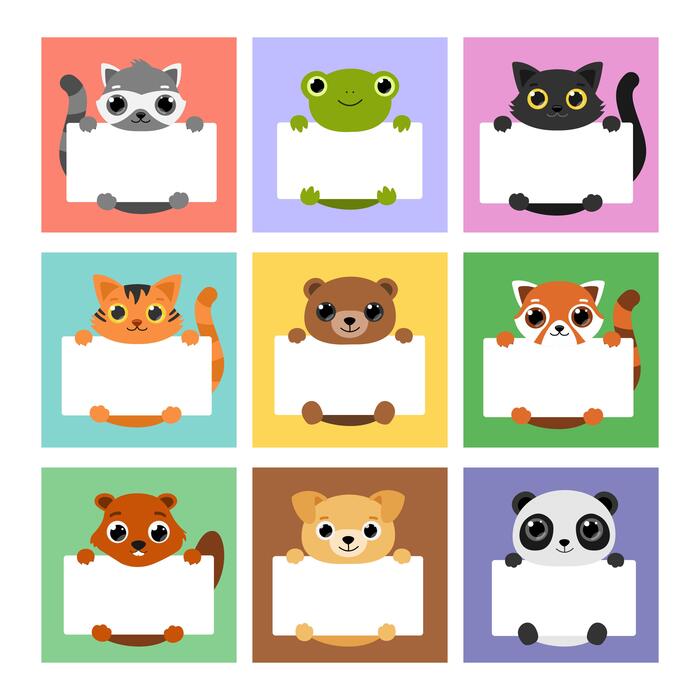 Animal Name Tag Vector Art, Icons, and Graphics for Free Download