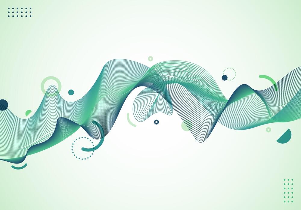Green Abstract Wave Vector Art, Icons, and Graphics for Free Download