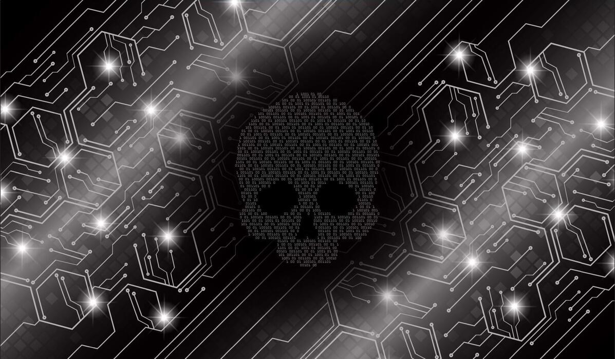 cyber hacker attack background, skull vector 3217560 Vector Art at Vecteezy