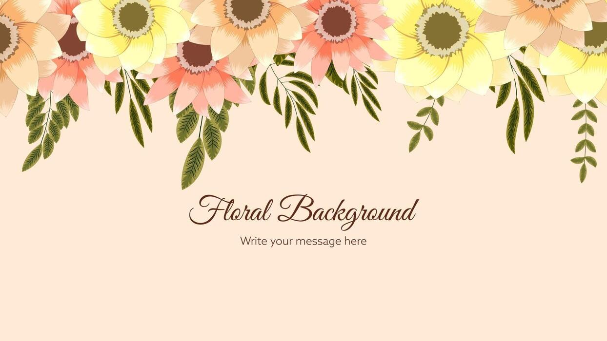 Flower Background Template Vector Art, Icons, and Graphics for Free ...