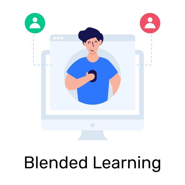 Blended Learning Vector Art, Icons, and Graphics for Free Download