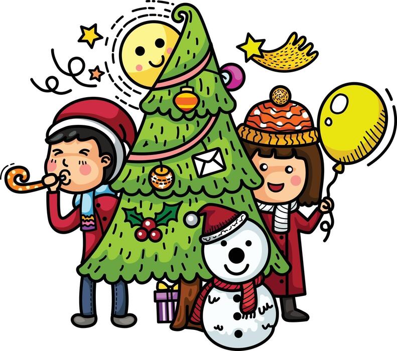 illustration isolated of christmas set vector 3793710 Vector Art at ...