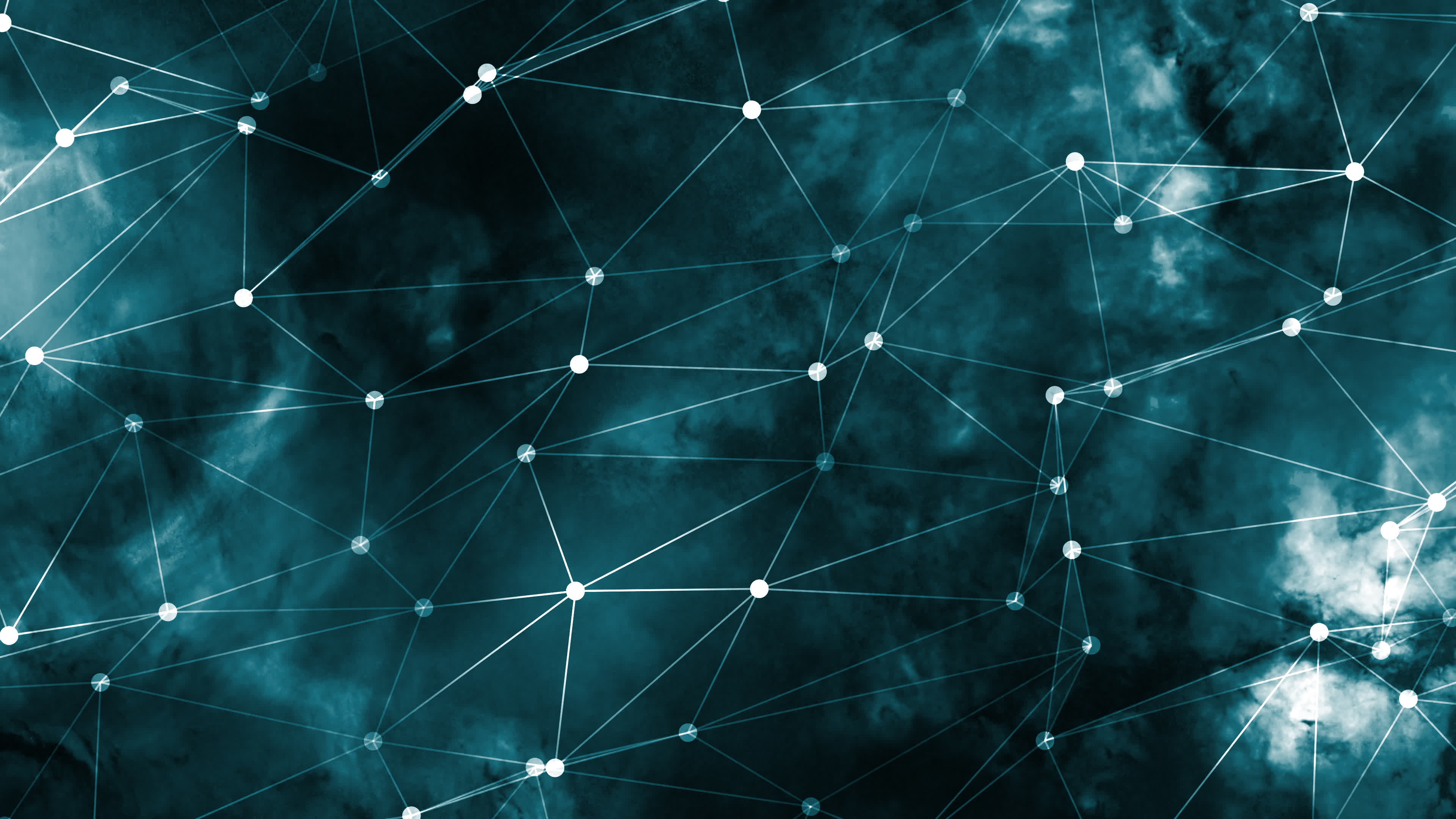 digital connection moving dots and lines animation blue background ...