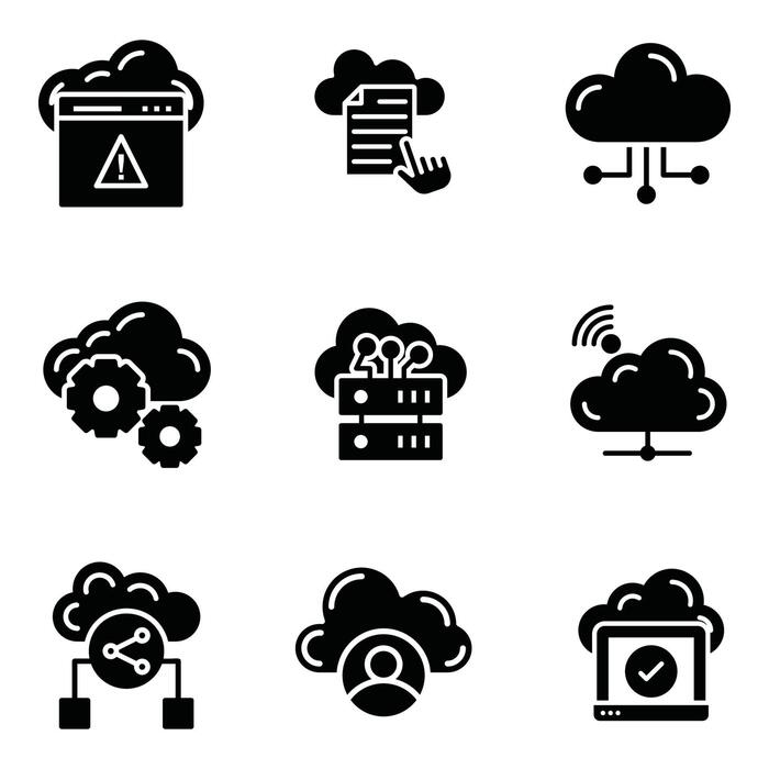 Cloud Computing Icons Vector Art, Icons, and Graphics for Free Download