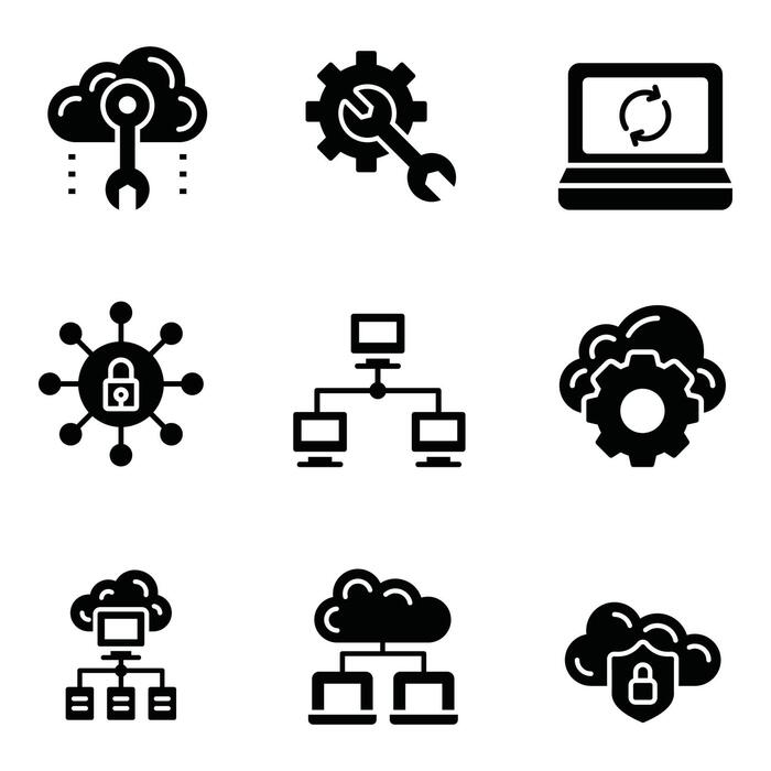 Cloud Computing Icons Vector Art, Icons, and Graphics for Free Download