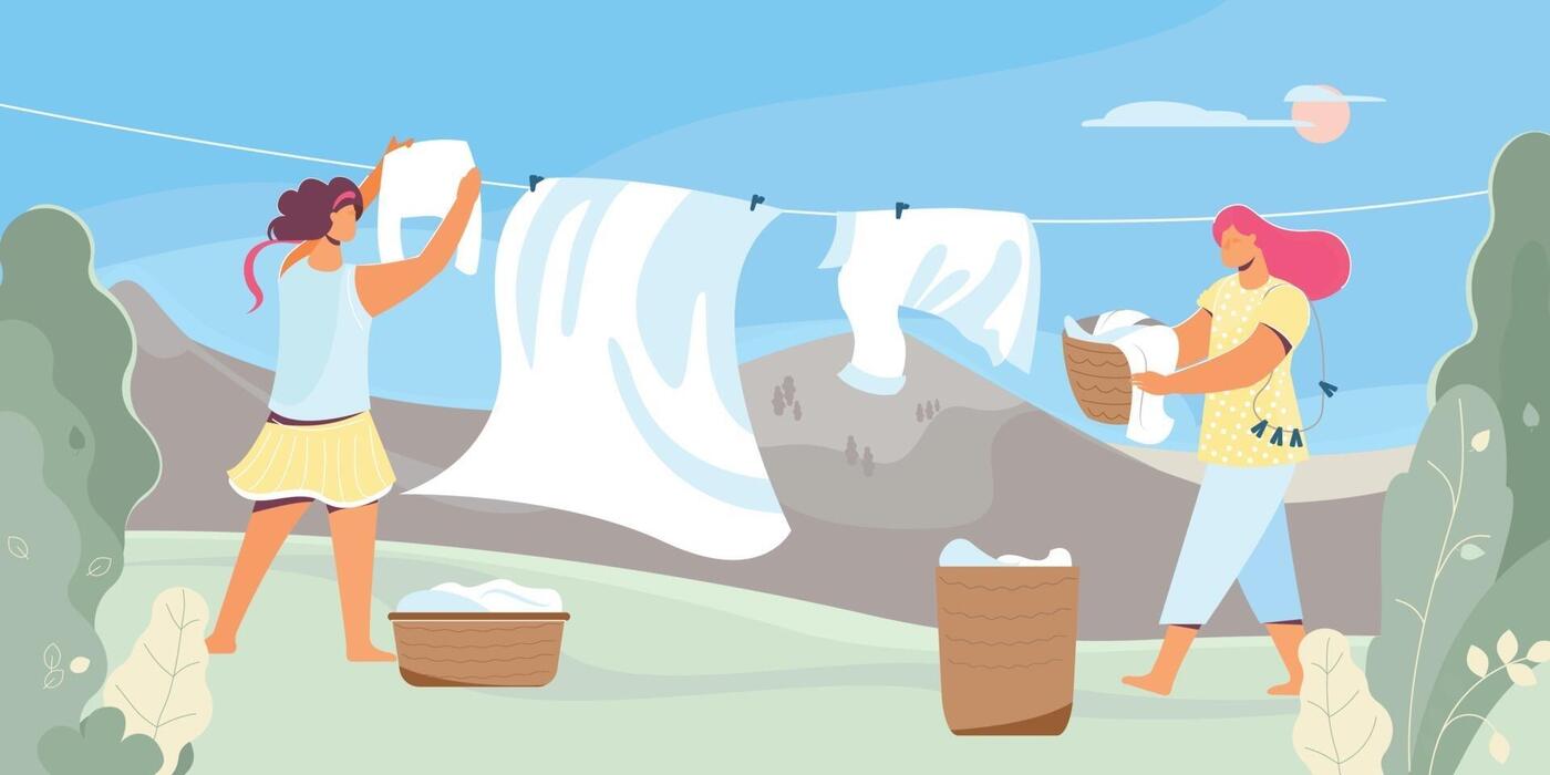 Drying Clothes Vector Art, Icons, and Graphics for Free Download