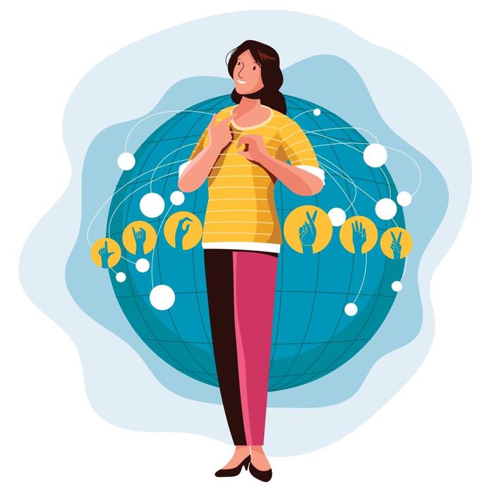 Sign Language Vector Art, Icons, and Graphics for Free Download