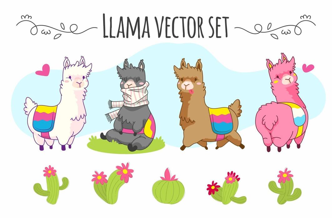 Llama Vector Art, Icons, and Graphics for Free Download