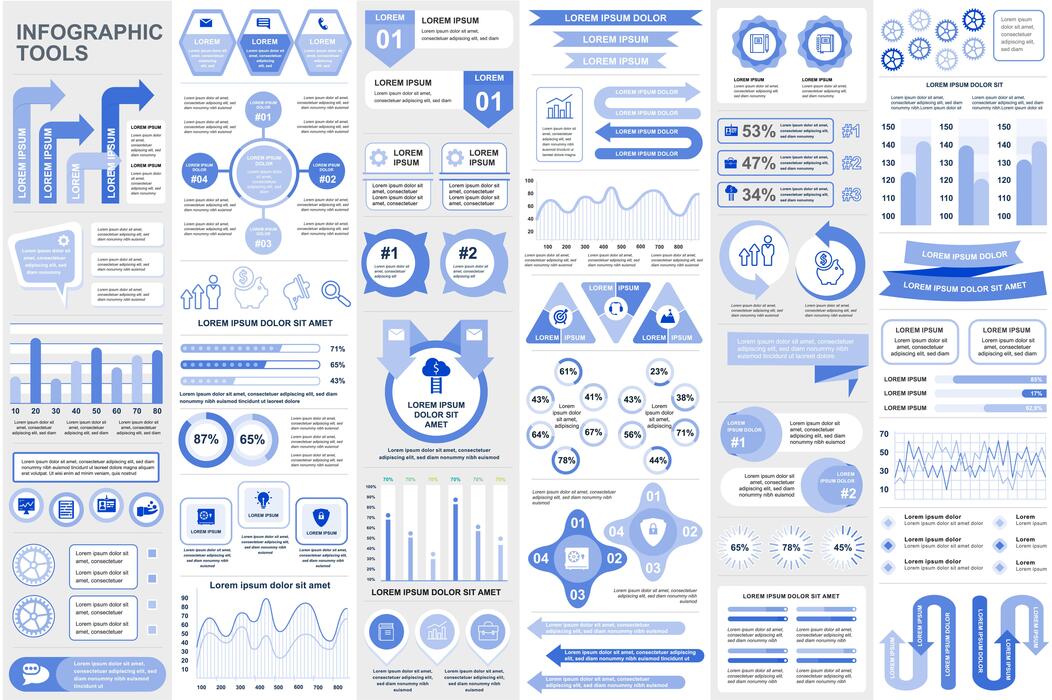 Blue Infographic Vector Art, Icons, and Graphics for Free Download