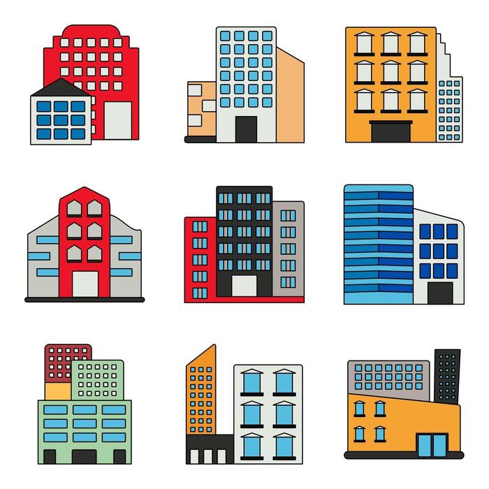 Pack of Architecture Flat Icons 3421841 Vector Art at Vecteezy