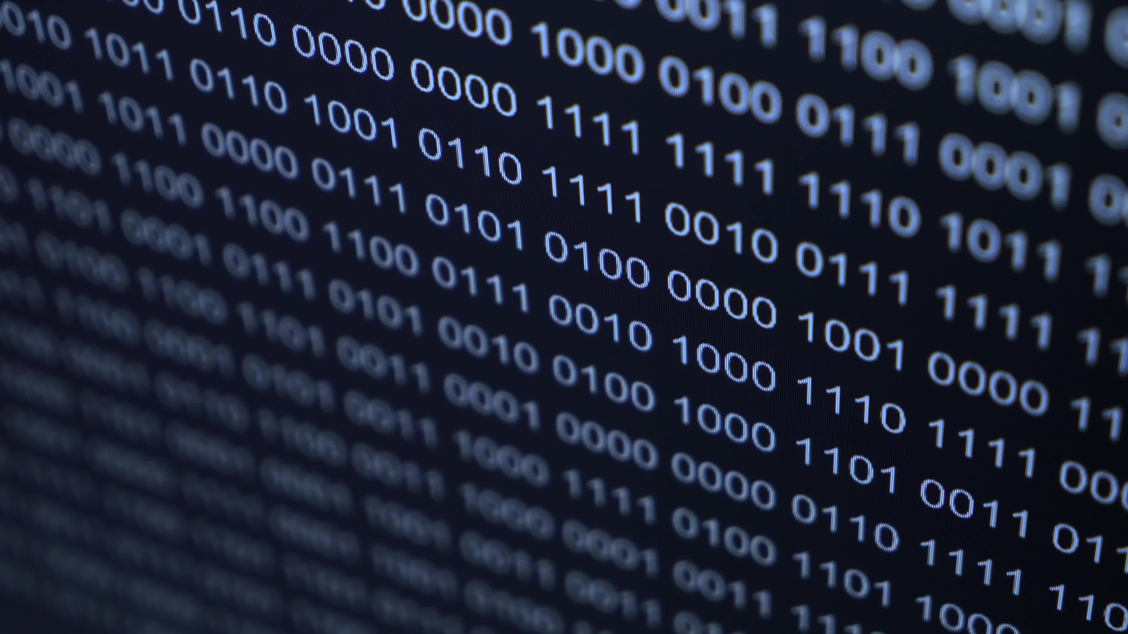 Binary Code Close Up 3466798 Stock Video at Vecteezy
