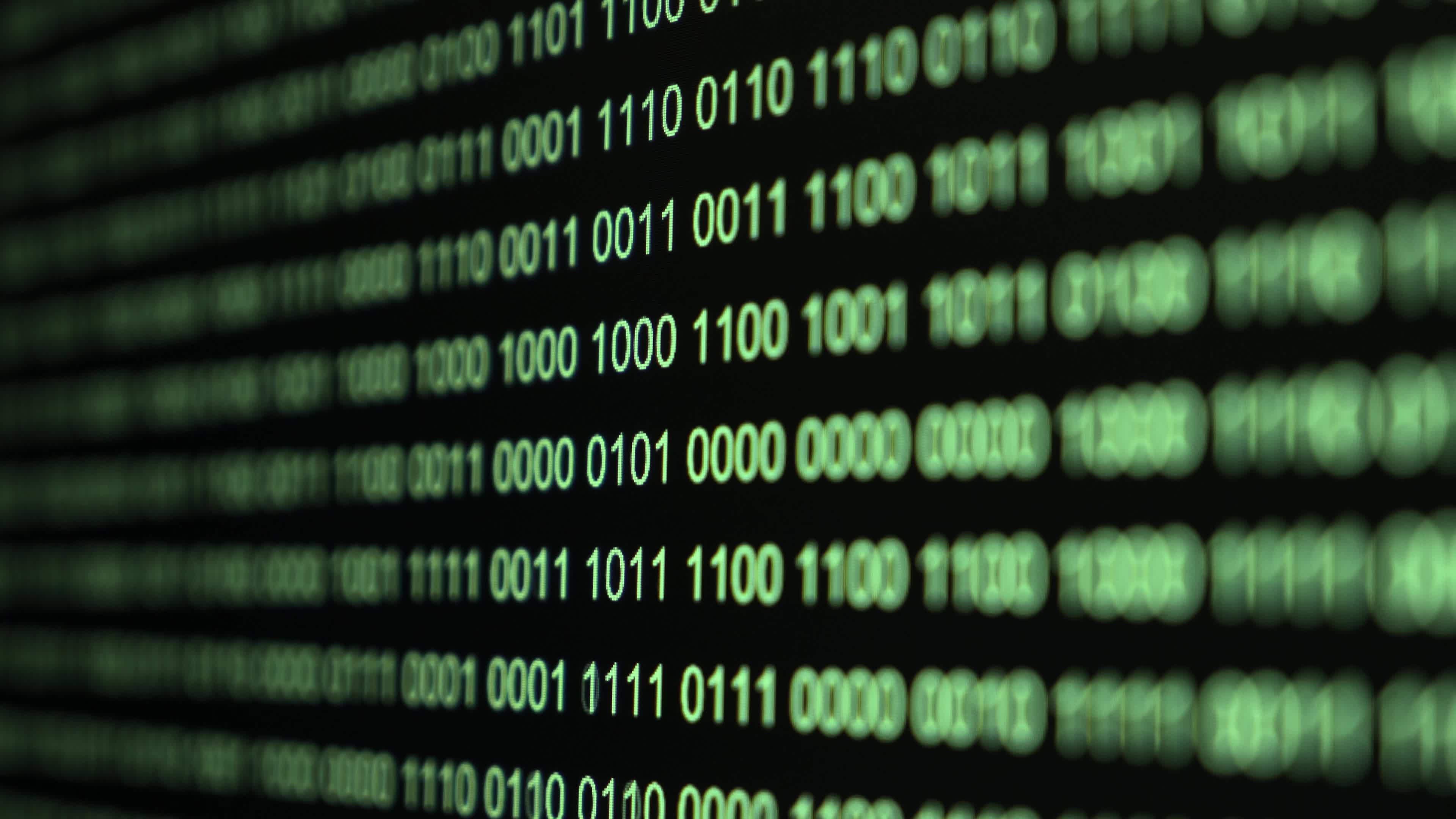 Binary Code Close Up 3466799 Stock Video at Vecteezy