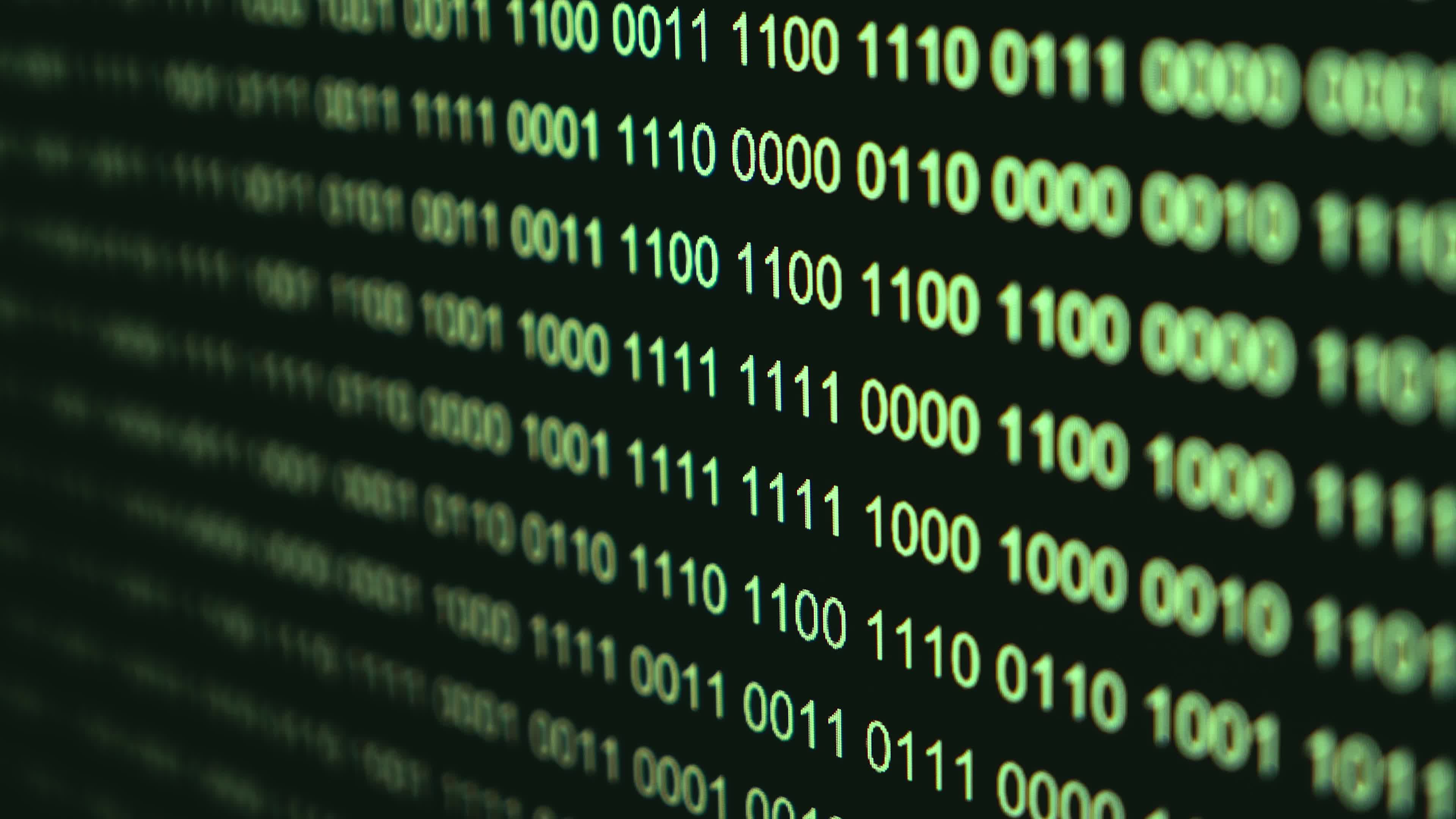 Binary Code Close Up 3466805 Stock Video at Vecteezy