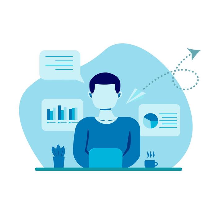 Guy At Computer Vector Art, Icons, and Graphics for Free Download