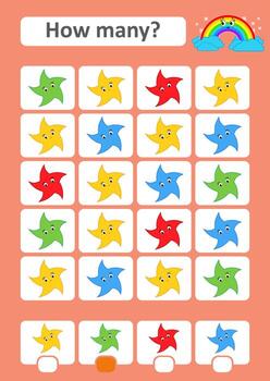 juego de conteo para niños en edad preescolar. cuente tantos objetos en ...