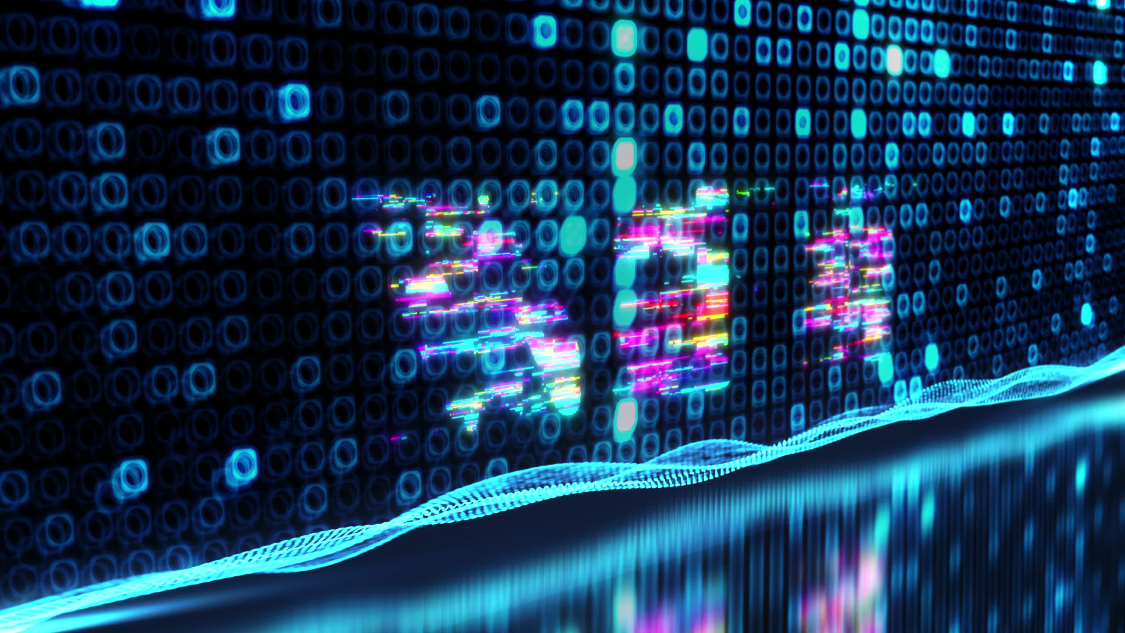 Nft Colorful Text Word Flicker Light Animation Loop With Digital Effect 3541190 Stock Video At