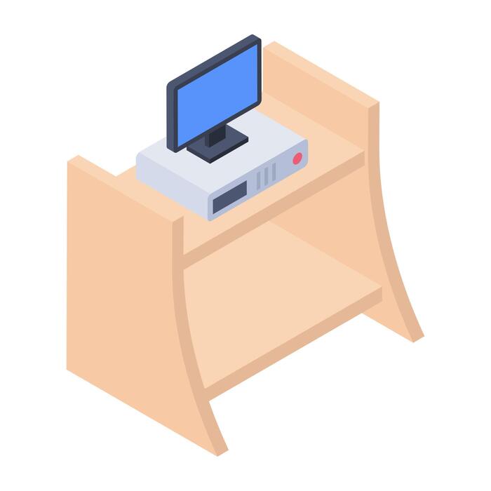 Computer Table Vector Art, Icons, and Graphics for Free Download