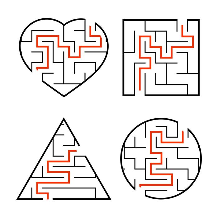 Heart Maze Vector Art, Icons, and Graphics for Free Download
