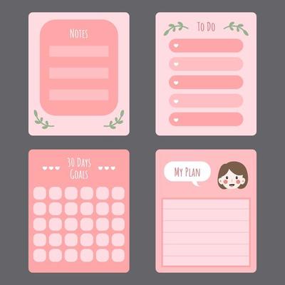 Cute Planner Vector Art, Icons, And Graphics For Free Download