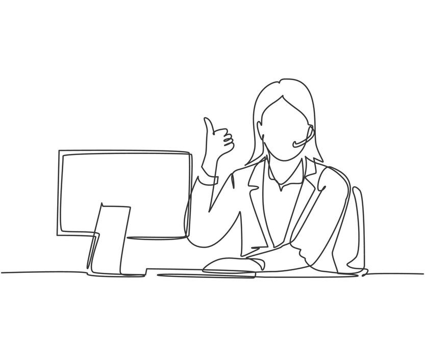 Continuous Line Computer Vector Art, Icons, and Graphics for Free Download