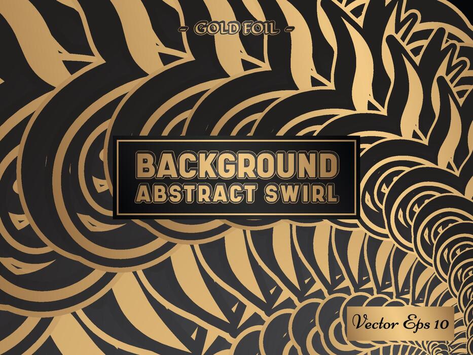 Abstract Swirl Gradient Decorative Gold Foil Background 3599739 Vector ...