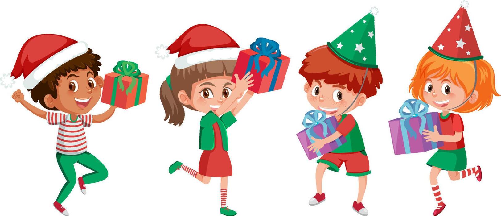 Christmas Children Vector Art, Icons, and Graphics for Free Download