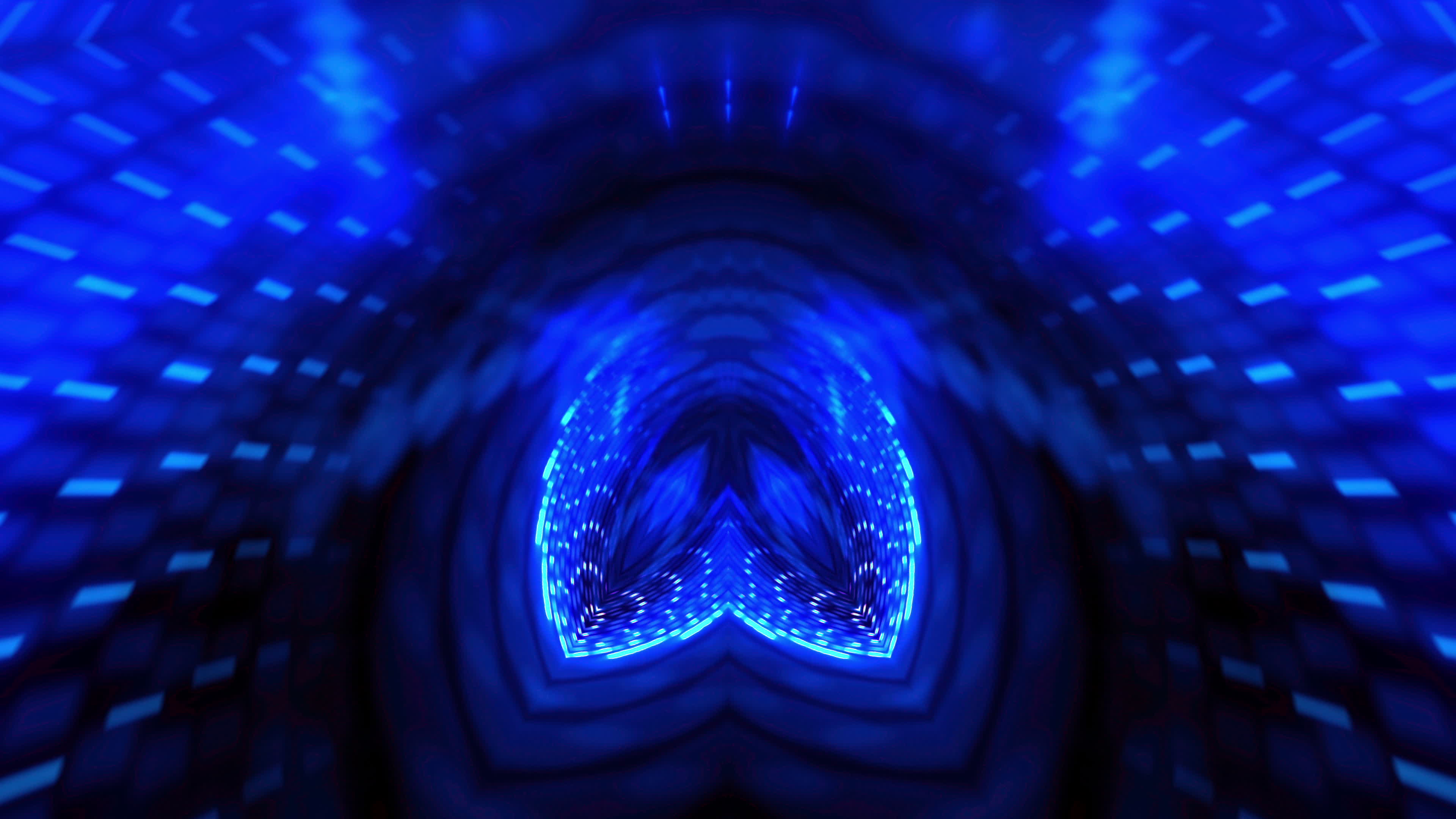 Glow blue rotating kaleidoscope tunnel 3678732 Stock Video at Vecteezy