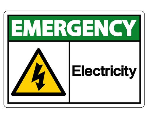 Emergency Electricity Symbol Sign on white background 3729927 Vector ... Emergency Electricity Symbol Sign on white background 3729927 Vector ...