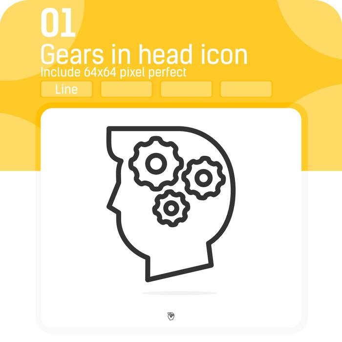 Gear Head Icon Vector Art, Icons, and Graphics for Free Download