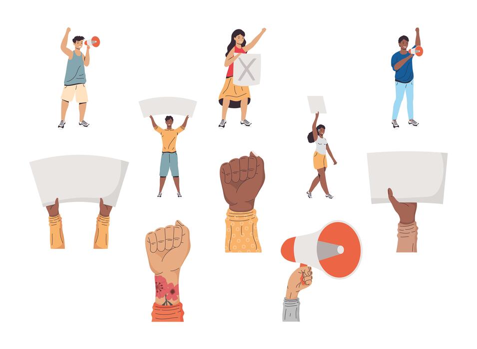 Protest Vector Art, Icons, and Graphics for Free Download