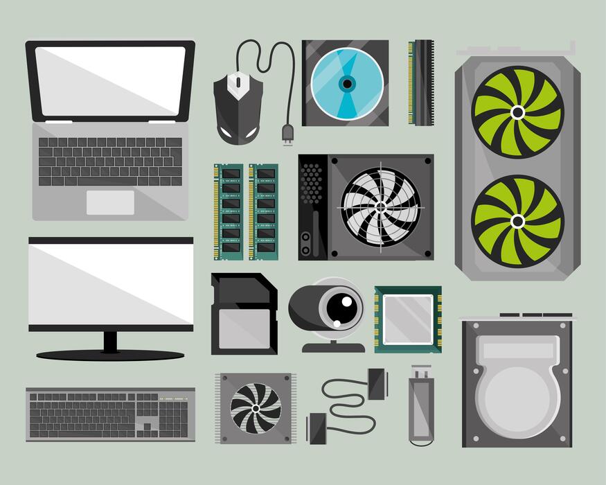 Computer Parts Icon Vector Art, Icons, and Graphics for Free Download